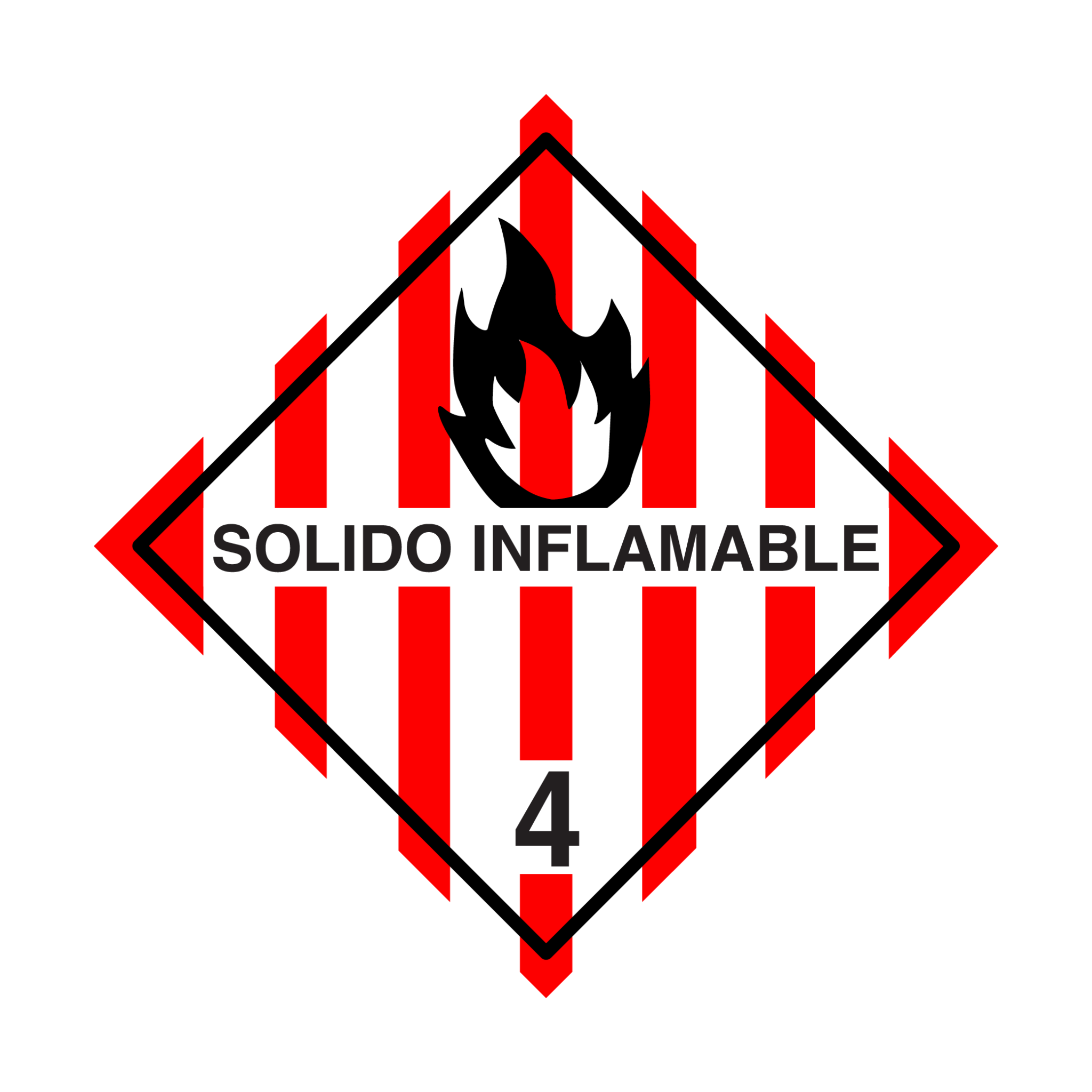 Venta de Letrero Sustancias Sólido Inflamable 4 en Santiago de Chile ...