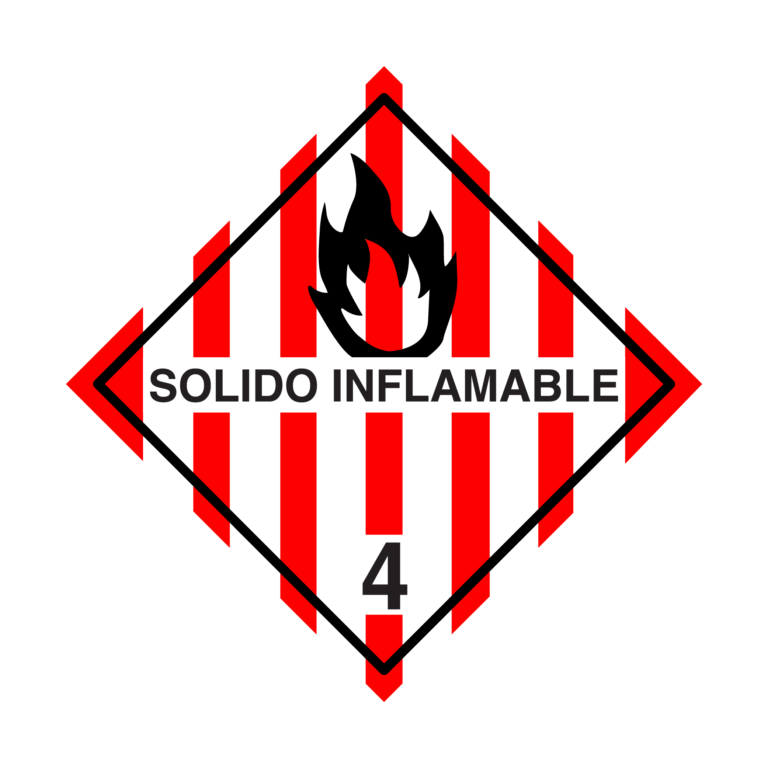 Letrero Sustancias Sólido Inflamable 4: Seguridad y Normativa ...