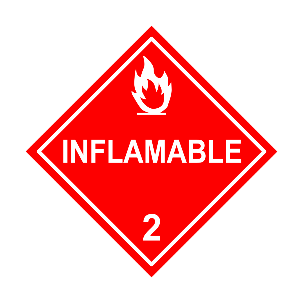 Letrero Sustancias Peligrosas Inflamable 2 | Letreros Caperuso Chile