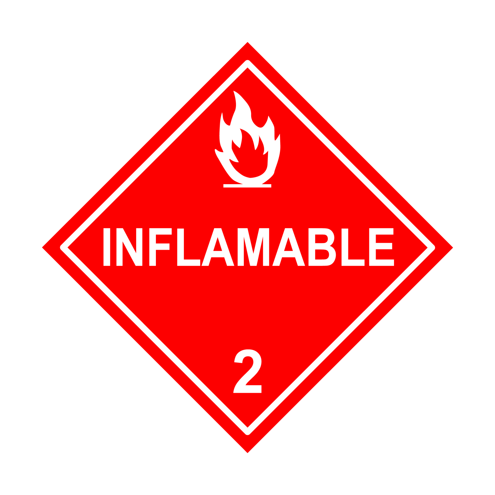 Letrero Sustancias Peligrosas Inflamable 2 | Letreros Caperuso Chile