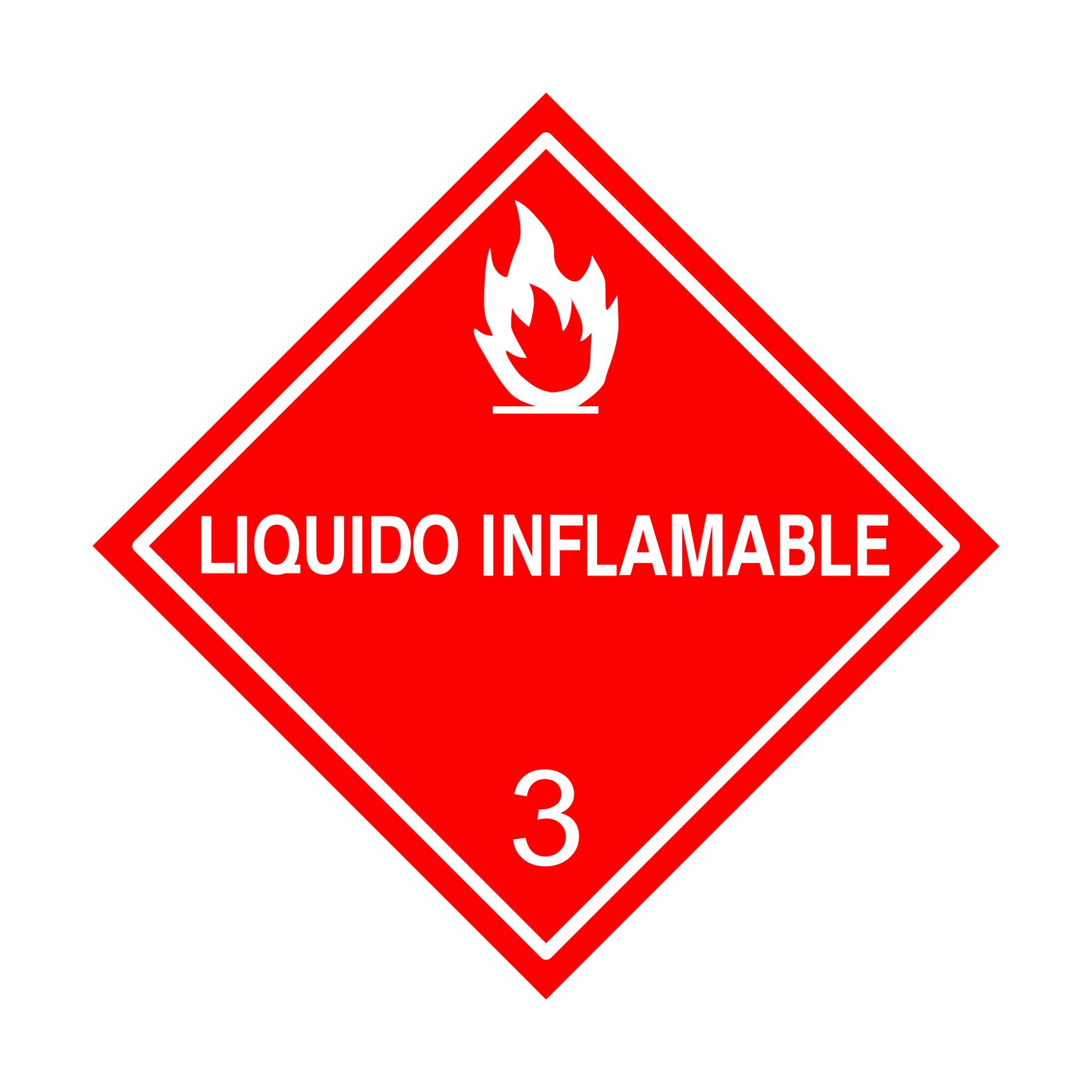 Letrero Sustancias Peligrosas Líquido Inflamable 3: Seguridad y ...