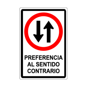 Venta de Letrero Tránsito Preferencia Sentido Contrario en Santiago de ...