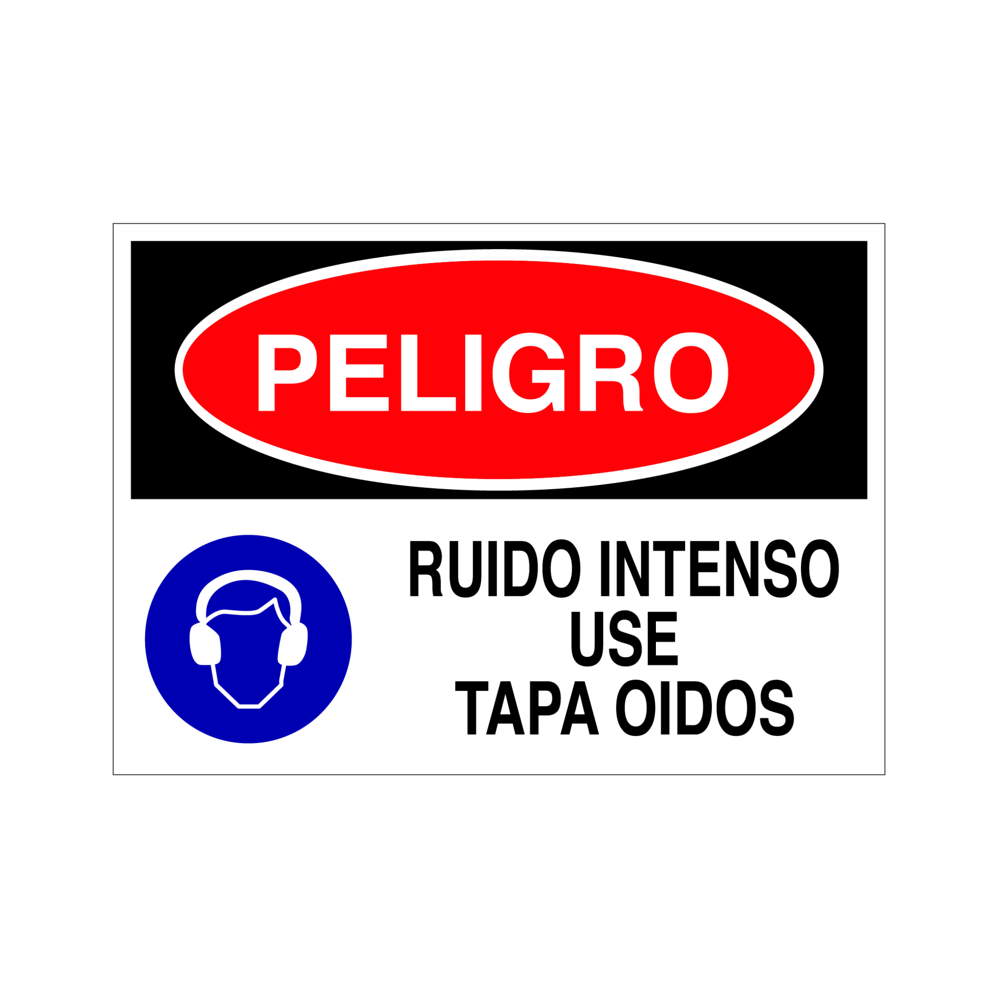 Venta de Letrero de Peligro Ruido Intenso Use Tapa Oídos en Santiago de ...