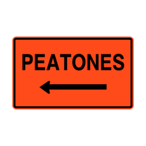 Venta de Letrero de Obras Peatones Flecha Izquierda (ITO-2) en Santiago ...